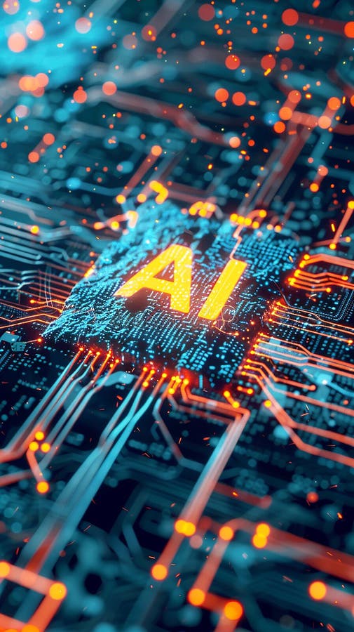 A Computer Motherboard with a State-of-the-art AI Processor. AI ...