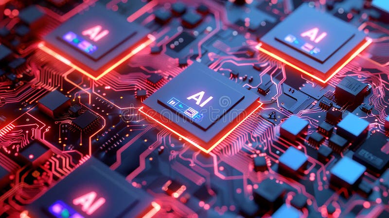 A Computer Motherboard with a State-of-the-art AI Processor. AI ...