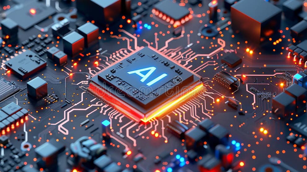 A Computer Motherboard with a State-of-the-art AI Processor. AI ...