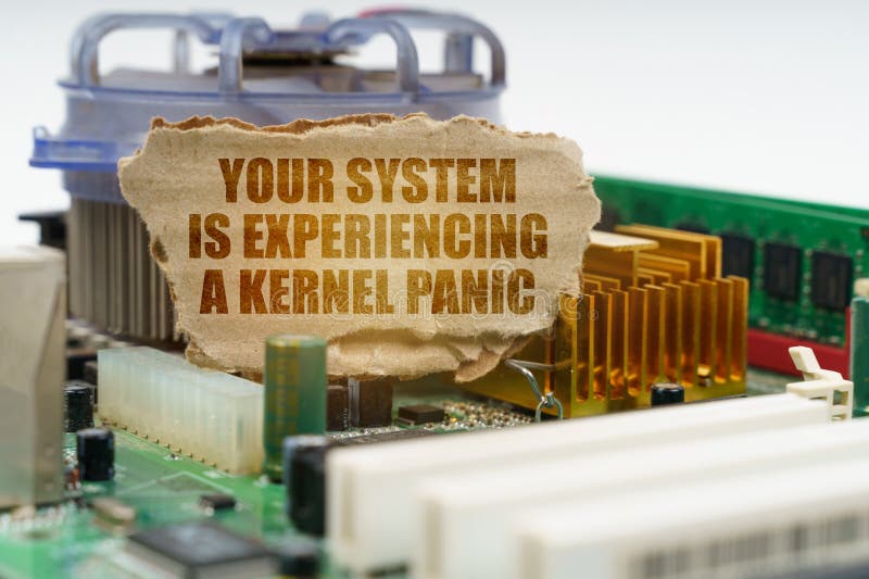 On the Computer Motherboard There is a Cardboard with the Inscription ...