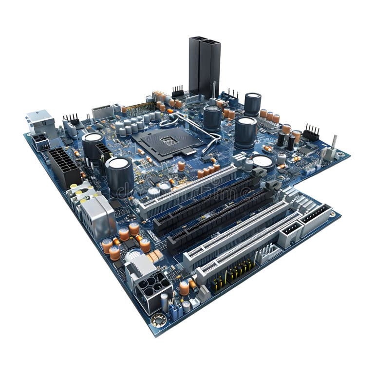 Computer Motherboard on Transparent Background - Ai Generated Stock ...