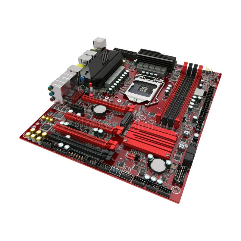 Computer Motherboard on Transparent Background - Ai Generated Stock ...