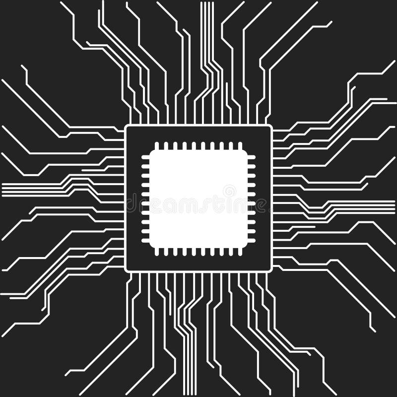 Computer Motherboard Vector Background with Circuit Board Electronic ...