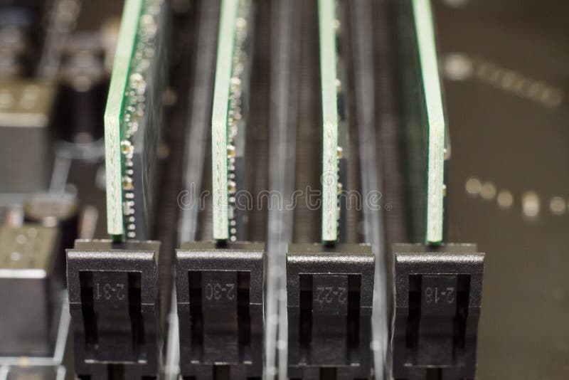 Computer Motherboard with a View of Parts and Components Stock Photo ...