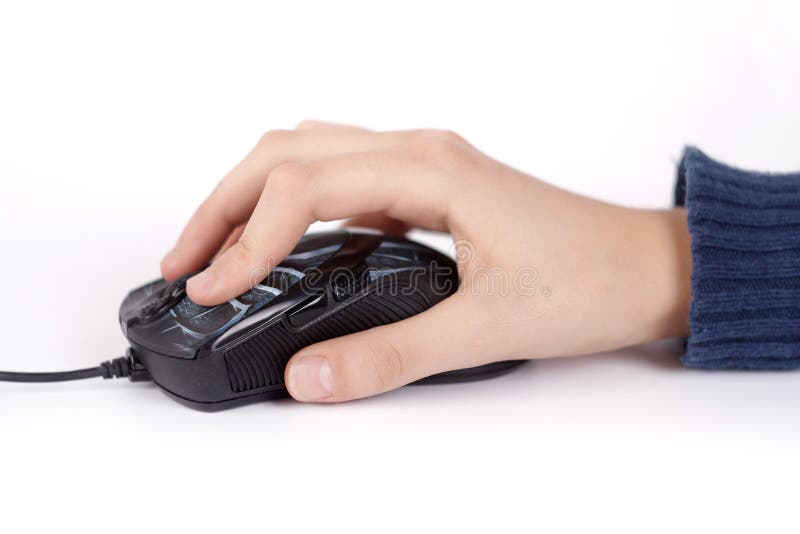 Hand on Mouse stock image. Image of business, hand, clicking - 7685351