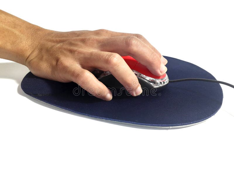 A Computer Mouse Being Used by an Asian Man 2 Stock Image - Image of ...