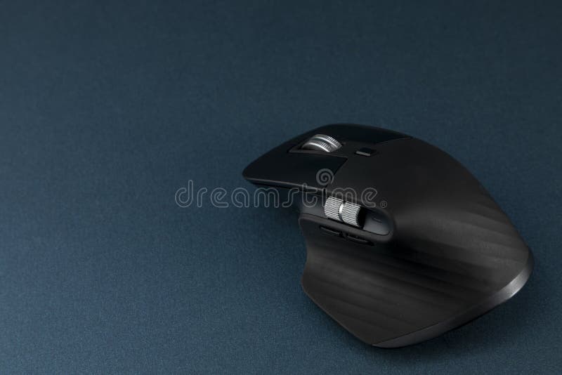 Computer Mouse with Blue Color Background and Space for Text Stock ...