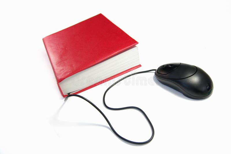 Computer mouse and book stock photo. Image of technology - 11893780