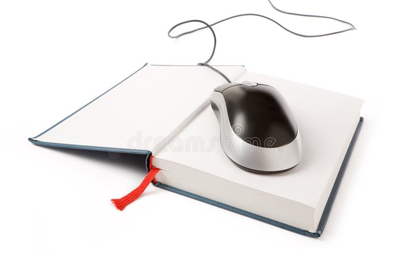 Computer mouse and book stock image. Image of book, studying - 2565535
