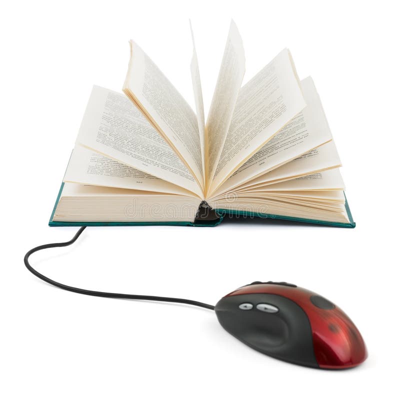 Computer mouse and book stock photo. Image of mouse, hand - 47924184