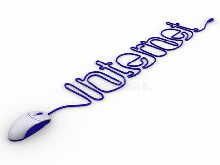 Computer mouse and cable stock illustration. Illustration of technology ...