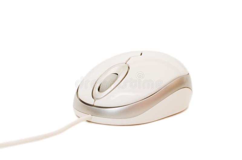 Computer Mouse with Cable Isolated Over White Stock Photo - Image of ...