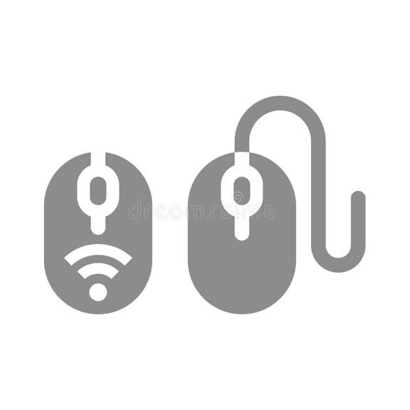 Computer Mouse, Cable and Wireless Vector Stock Vector - Illustration ...