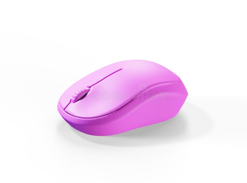 Computer Mouse on Car Wheels, 3D Rendering Stock Illustration ...