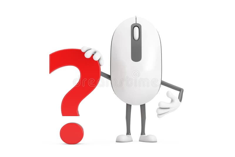 Mouse with a question mark stock photo. Image of mouse - 42645992