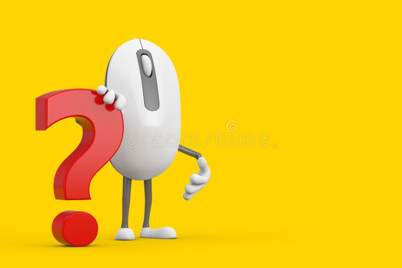 Mouse with a question mark stock photo. Image of mouse - 42645992