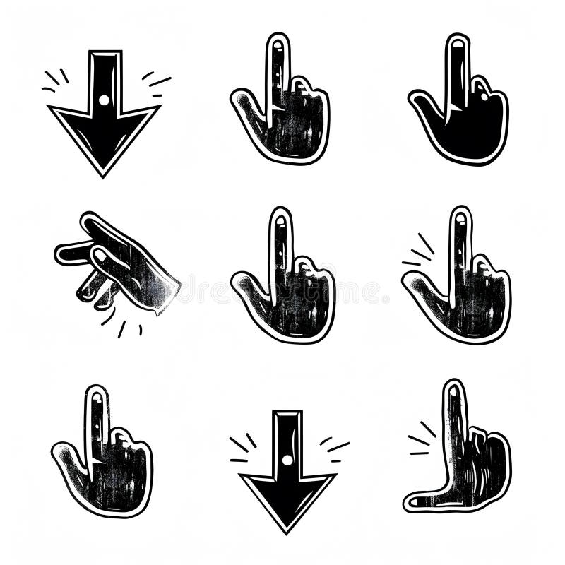 Mouse Click Cursor Arrow Stock Illustrations – 26,395 Mouse Click ...