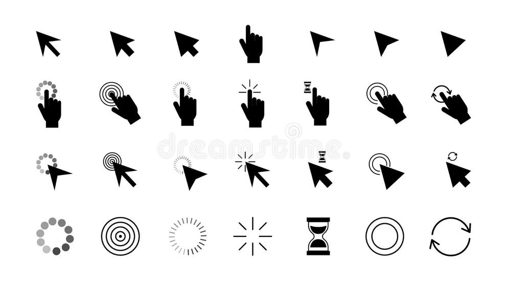 Cursor Gray Arrow Icons Stock Illustrations – 714 Cursor Gray Arrow ...