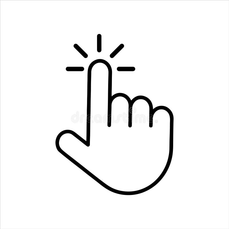 Computer Mouse Click Cursor Gray Arrow Icons Set And Loading Icons