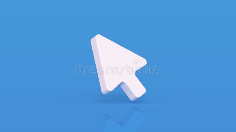Computer Mouse Click Pointer 3D Rendering Stock Illustration ...