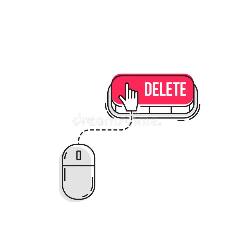 Finger Pressing Delete Button Stock Illustrations – 18 Finger Pressing ...