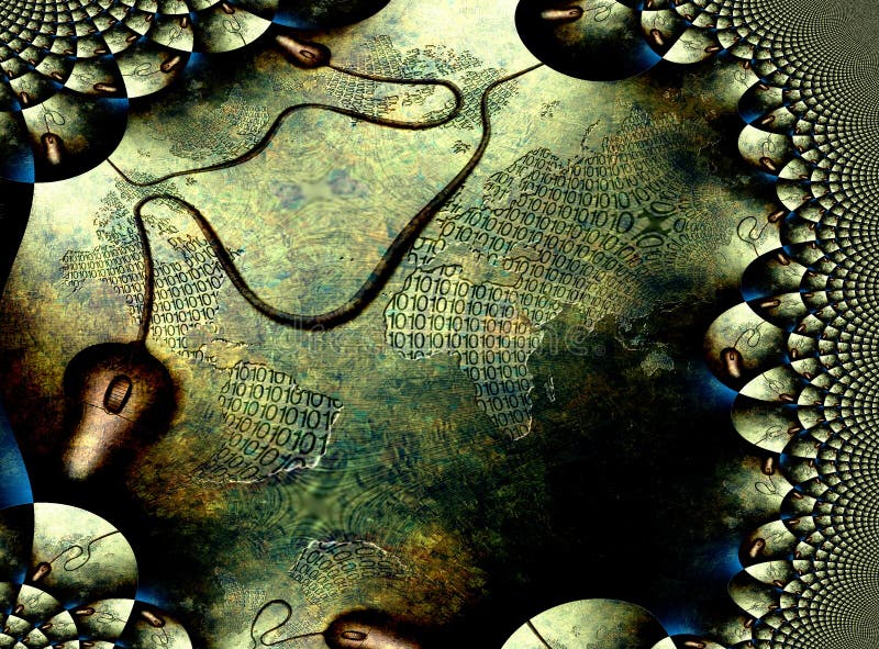 Computer Mouse Composition stock illustration. Illustration of ...