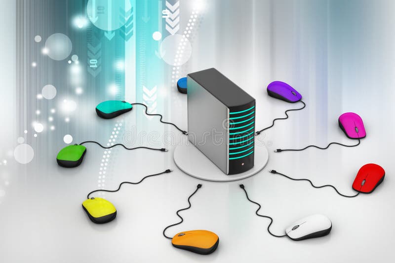 Connected Server stock illustration. Illustration of hosting - 24076050
