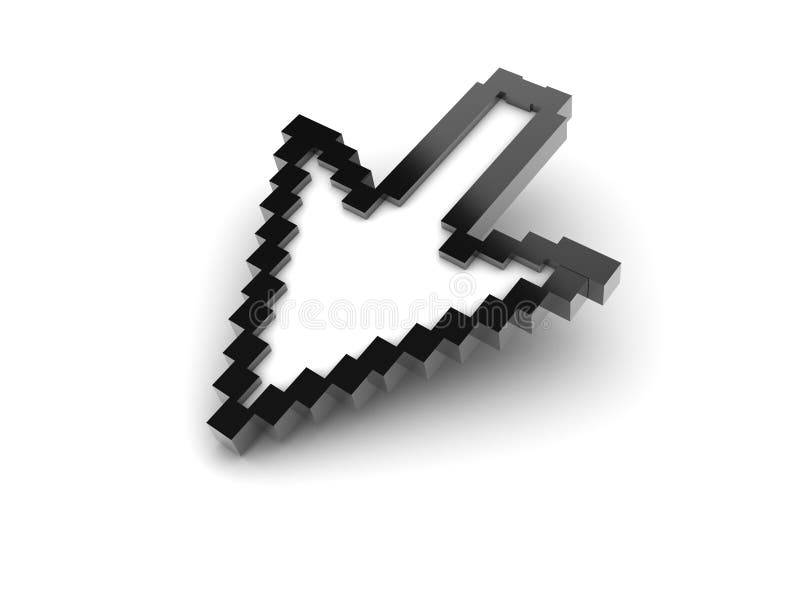 Big mouse cursor. stock illustration. Illustration of figure - 37670895