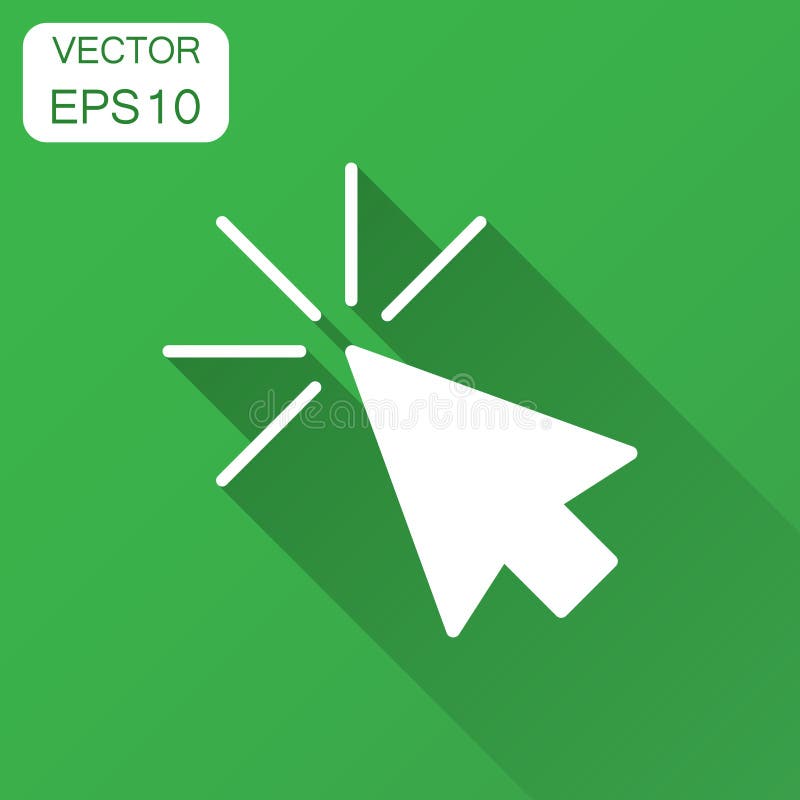 Computer Mouse Cursor Icon in Flat Style. Arrow Cursor Vector Il Stock ...