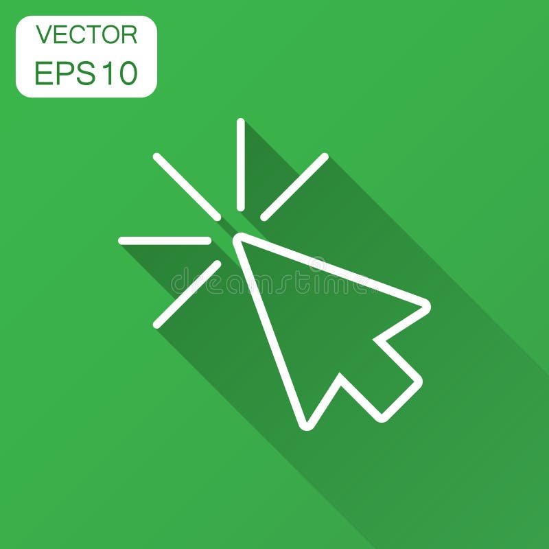 Computer Mouse Cursor Icon in Flat Style. Arrow Cursor Vector Il Stock ...