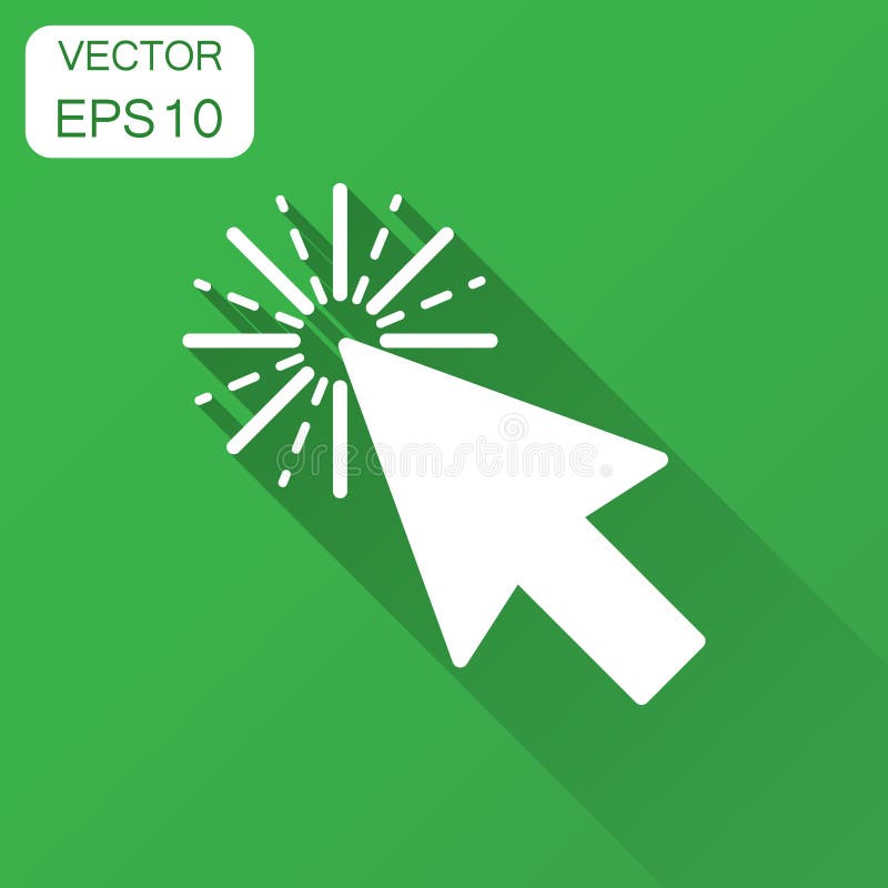 Computer Mouse Cursor Icon in Flat Style. Arrow Cursor Vector Il Stock ...