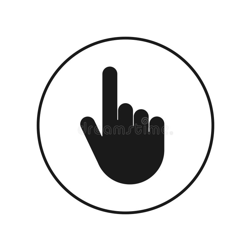 Computer Mouse Cursor Pointer. Hand Cursor Icon Stock Illustration ...