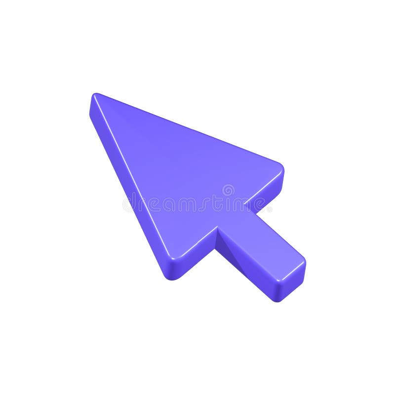 3d Arrow Pointer Mouse Cursor Icon Computer Interface Render Click 6405
