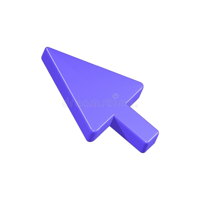 3d Arrow Pointer Mouse Cursor Icon Computer Interface Render Click