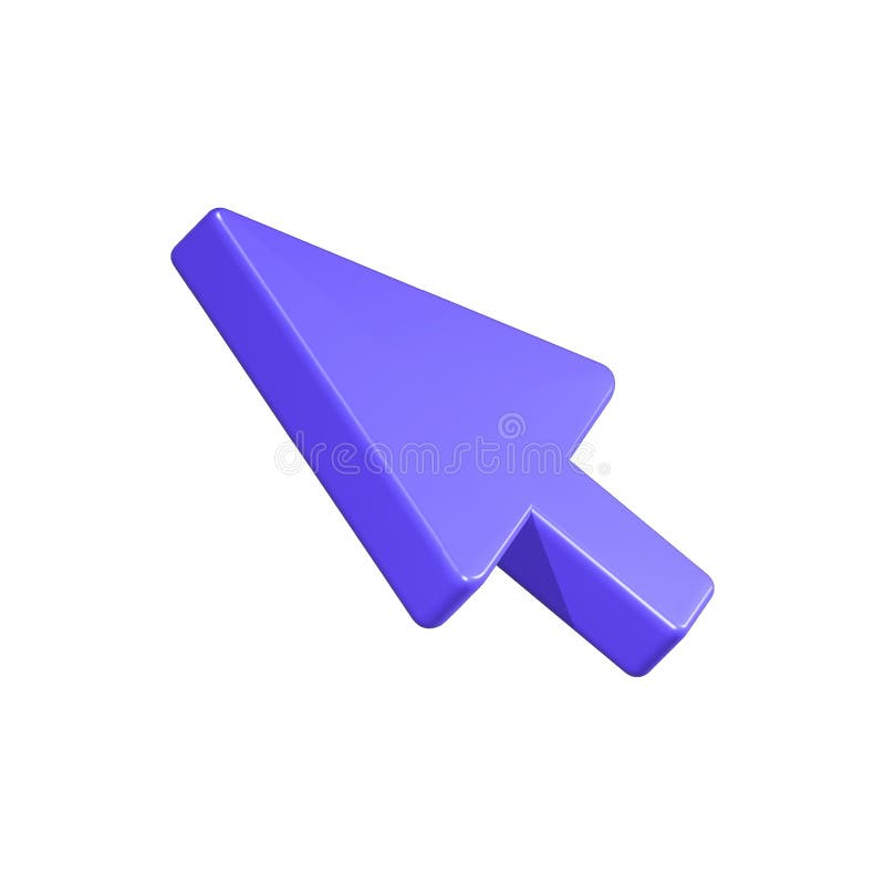 3d Arrow Pointer, Mouse Cursor Icon. Computer Interface Render. Click ...