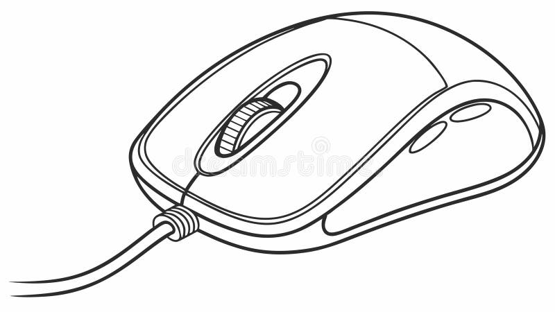 Computer Mouse Device Simple Flat Illustration Vector Design Generative ...