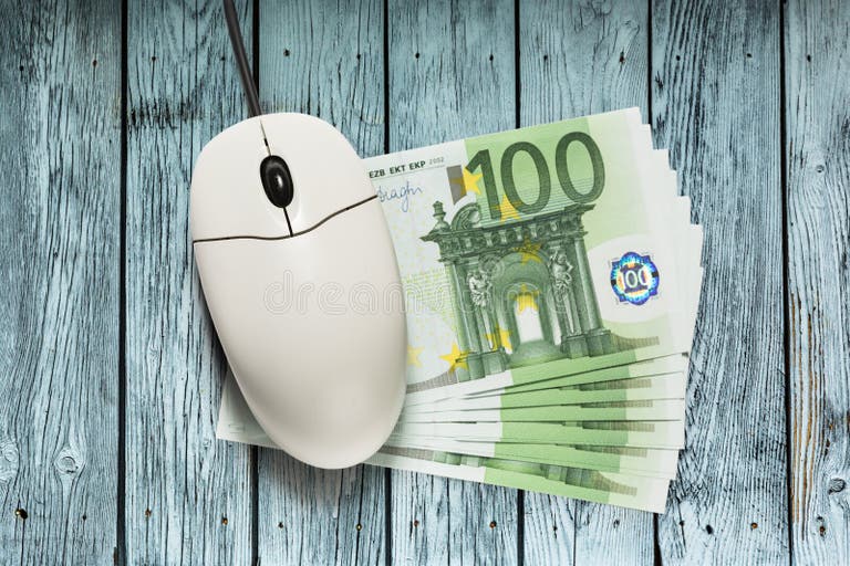 Computer Mouse and Euro Banknotes Stock Photo - Image of connection ...