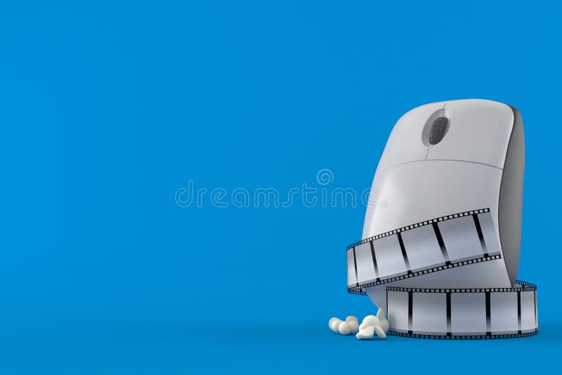 Computer Mouse with Film Strip Stock Illustration - Illustration of ...