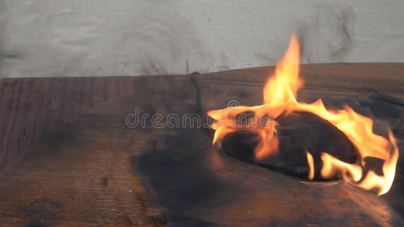 A Computer Mouse on Fire on a Black Surface Stock Footage - Video of ...