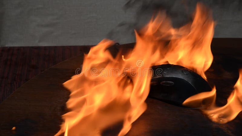 Computer Mouse is on Fire in the Office Stock Footage - Video of tool ...