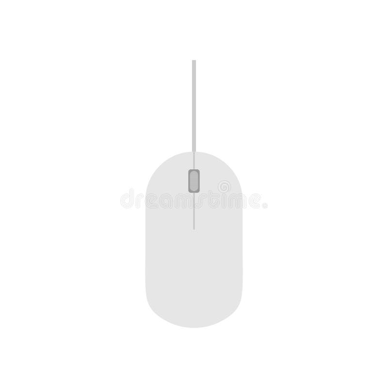 Computer Mouse Flat Design Vector Illustration. PC Mouse Icon Vector ...