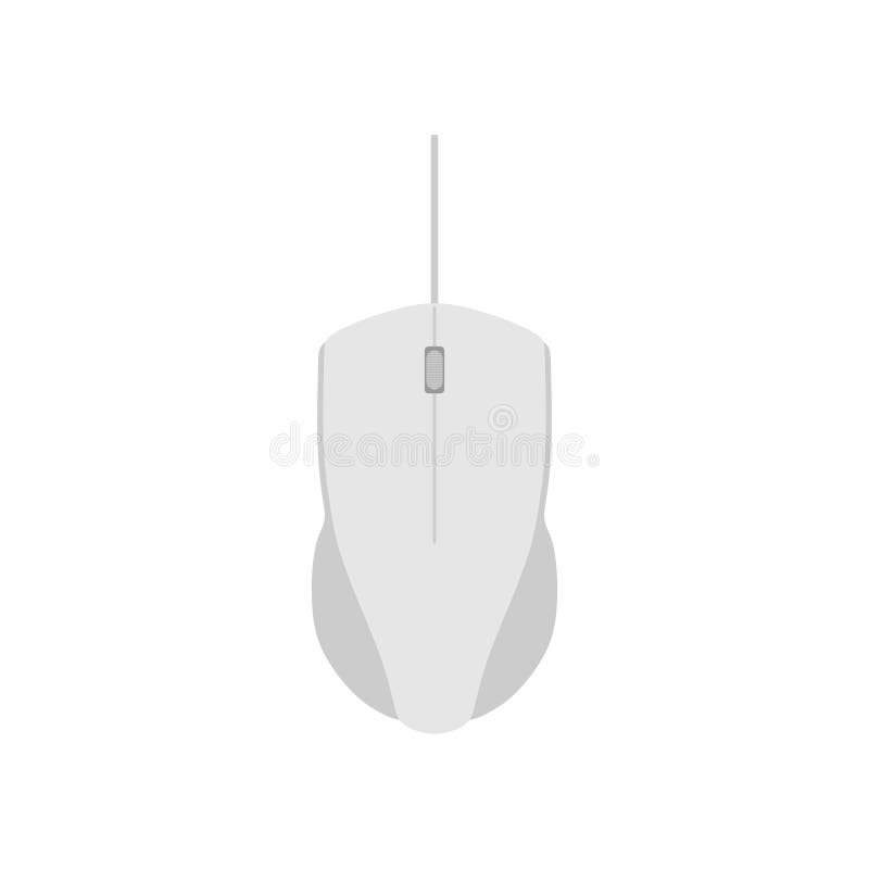 Computer Mouse Flat Design Vector Illustration. PC Mouse Icon Vector ...