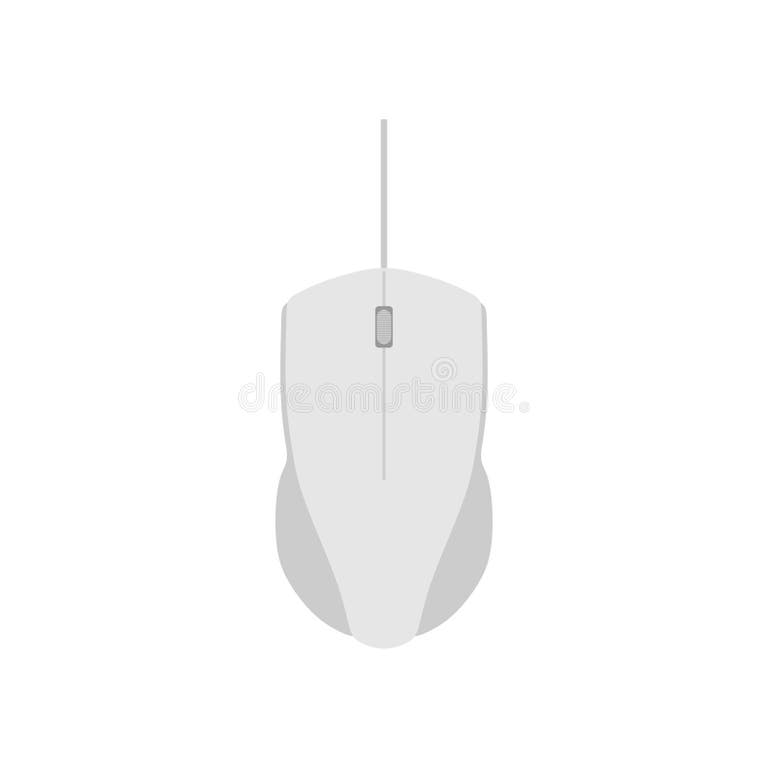 Computer Mouse Flat Design Vector Illustration. PC Mouse Icon Vector Isolated Illustration. Icon ...