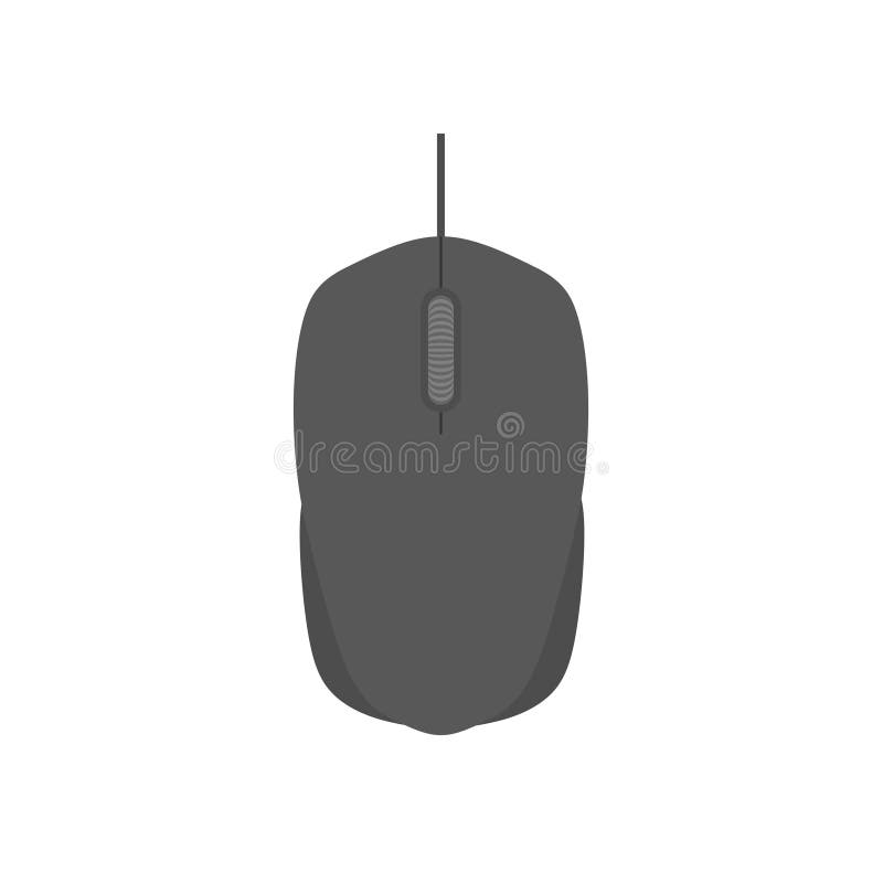 Computer Mouse Flat Design Vector Illustration. PC Mouse Icon Vector ...