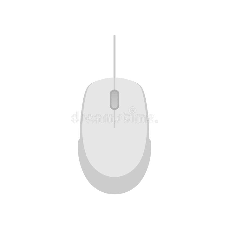 Computer Mouse Flat Design Vector Illustration. PC Mouse Icon Vector ...