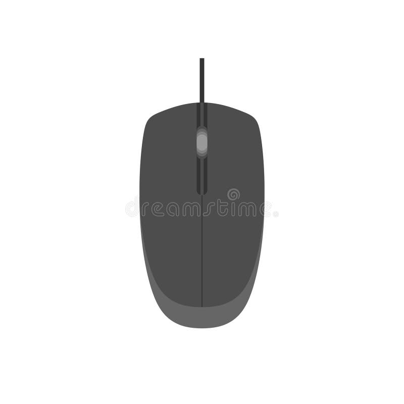 Computer Mouse Flat Design Vector Illustration. PC Mouse Icon Vector ...
