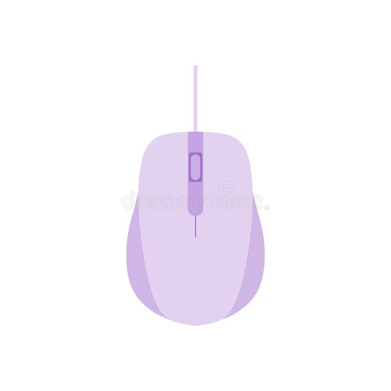 Computer Mouse Flat Design Vector Illustration. PC Mouse Icon Vector ...