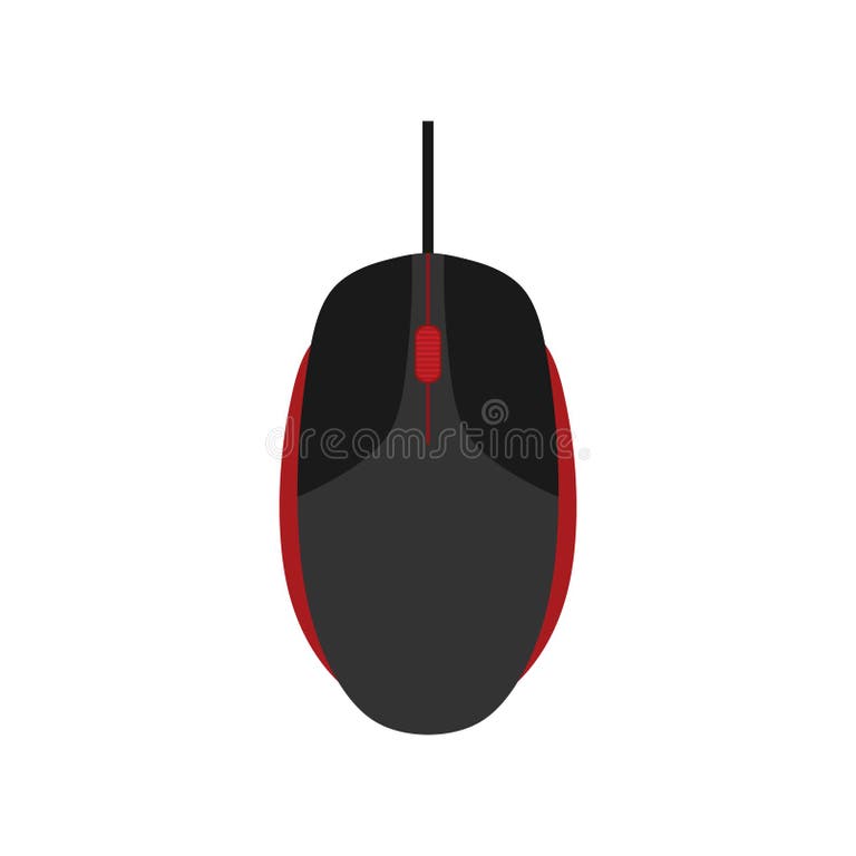 Computer Mouse Flat Design Vector Illustration. PC Mouse Icon Vector Isolated Illustration. Icon ...
