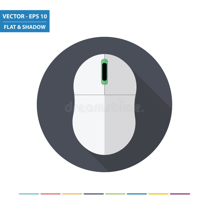 Computer mouse flat icon stock vector. Illustration of concept - 106294541