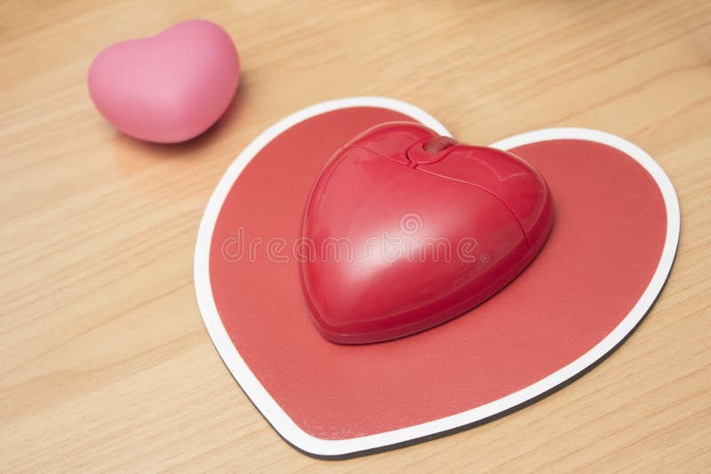 Computer Mouse in Form of Heart,valentine Day Stock Photo - Image of ...